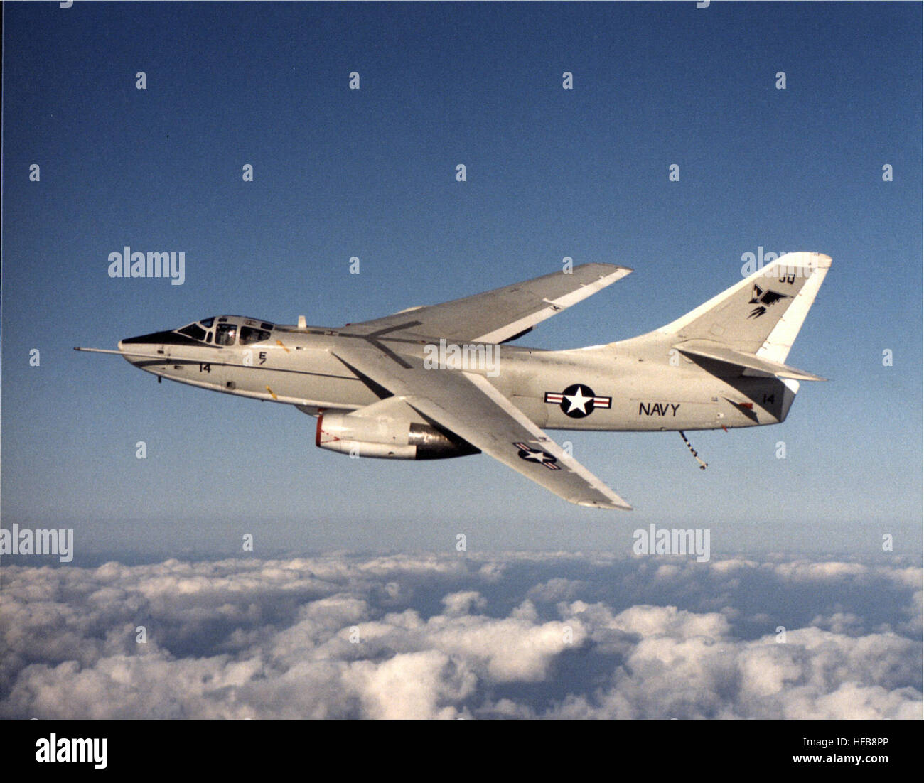 EA-3B Skywarrior of VQ-2 over the Gulf of Sidra 1984 Stock Photo - Alamy