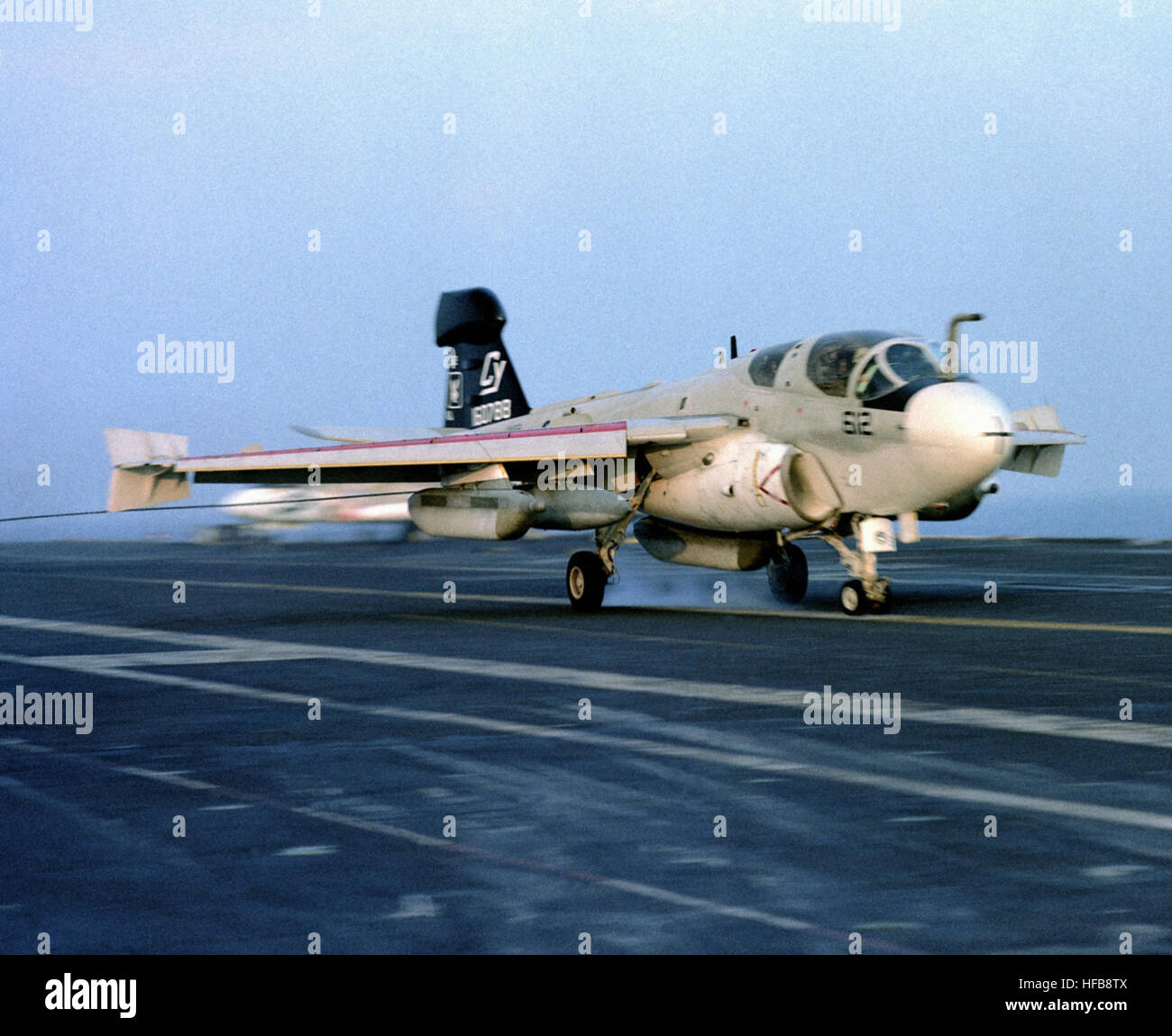 EA-6B VMAQ-2 landing on USS Nimitz (CVN-68) 1981 Stock Photo - Alamy