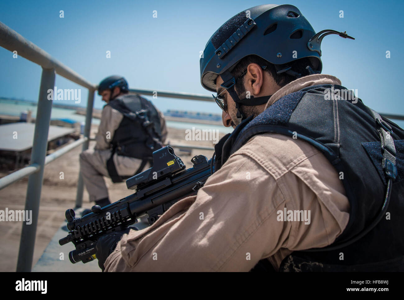 Special operators from the United Arab Emirates and Qatar practice ship ...
