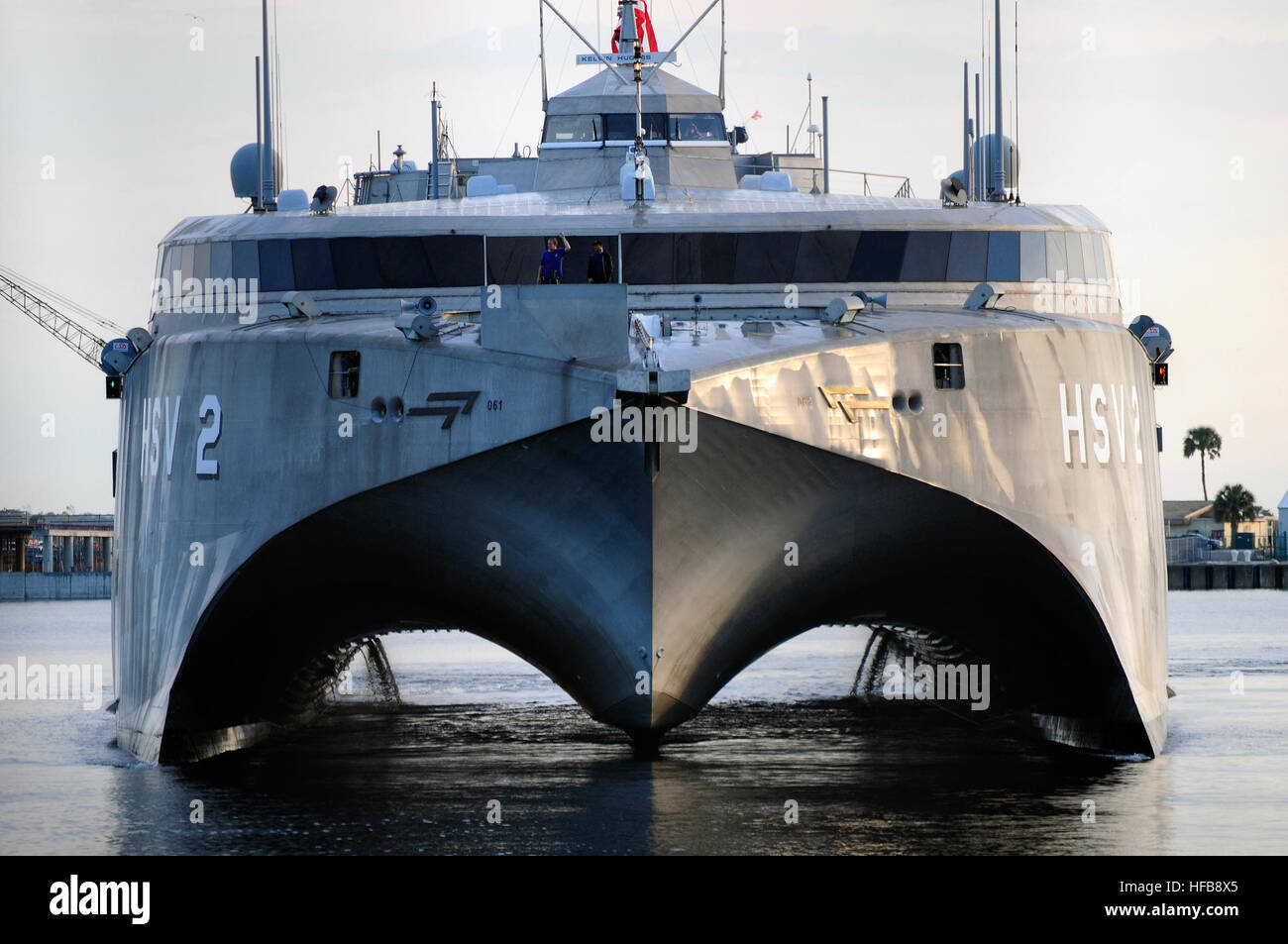 The high speed vessel Swift (HSV-2) returns to Naval Station Mayport in ...