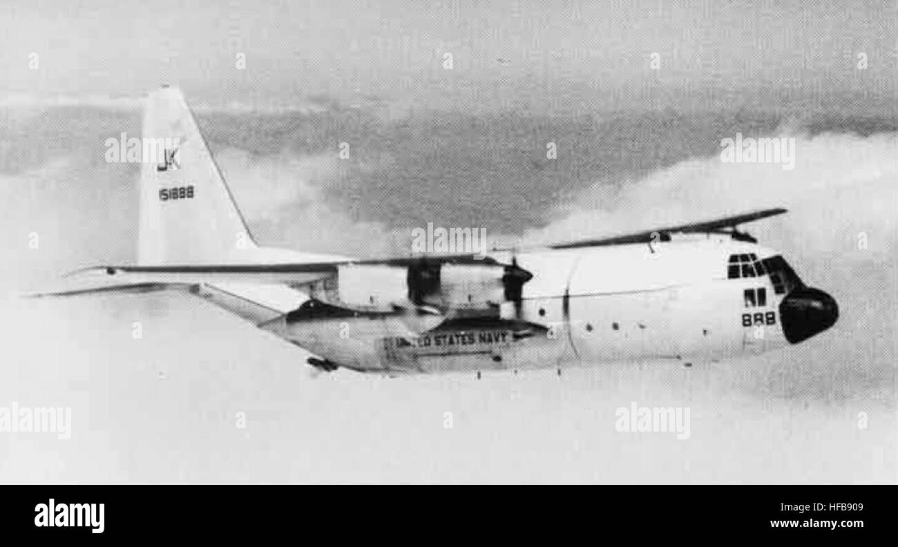 EC-130G Hercules of VR-1 TACAMO component in flight in the 1960s Stock ...