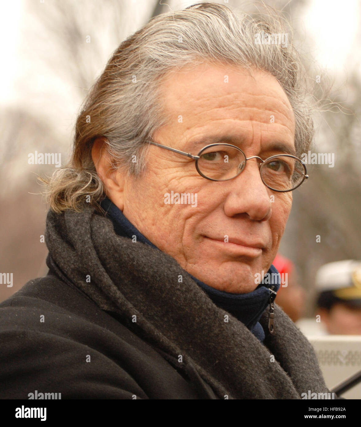 Edward James Olmos arrives at the Lincoln Memorial on the National Mall ...