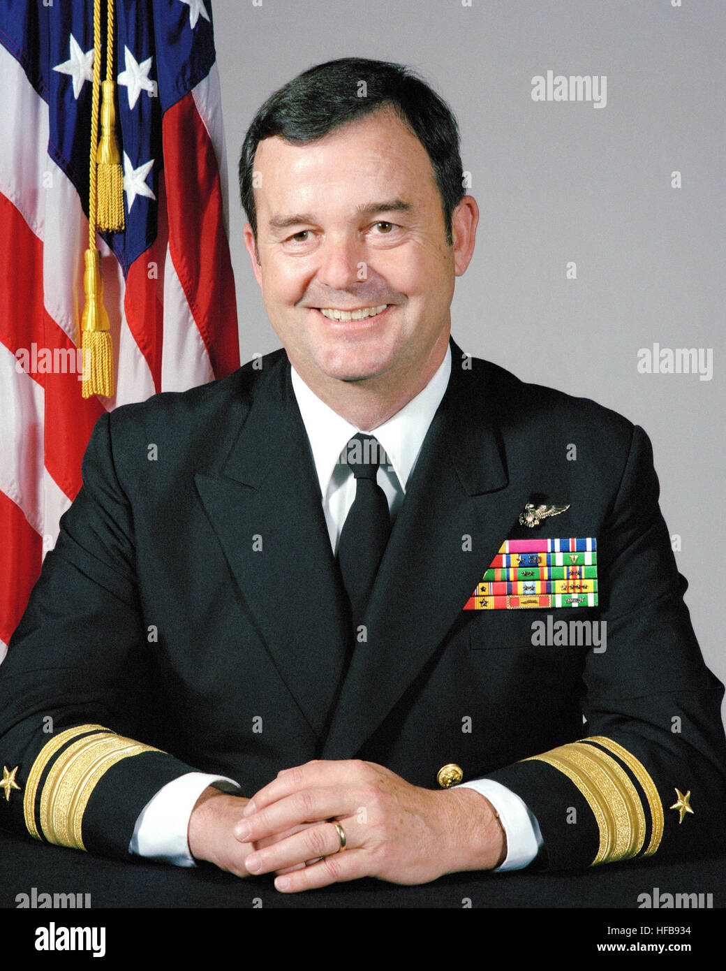 Portrait: US Navy (USN) Rear Admiral (RADM) (upper half) Edwin R. Kohn ...