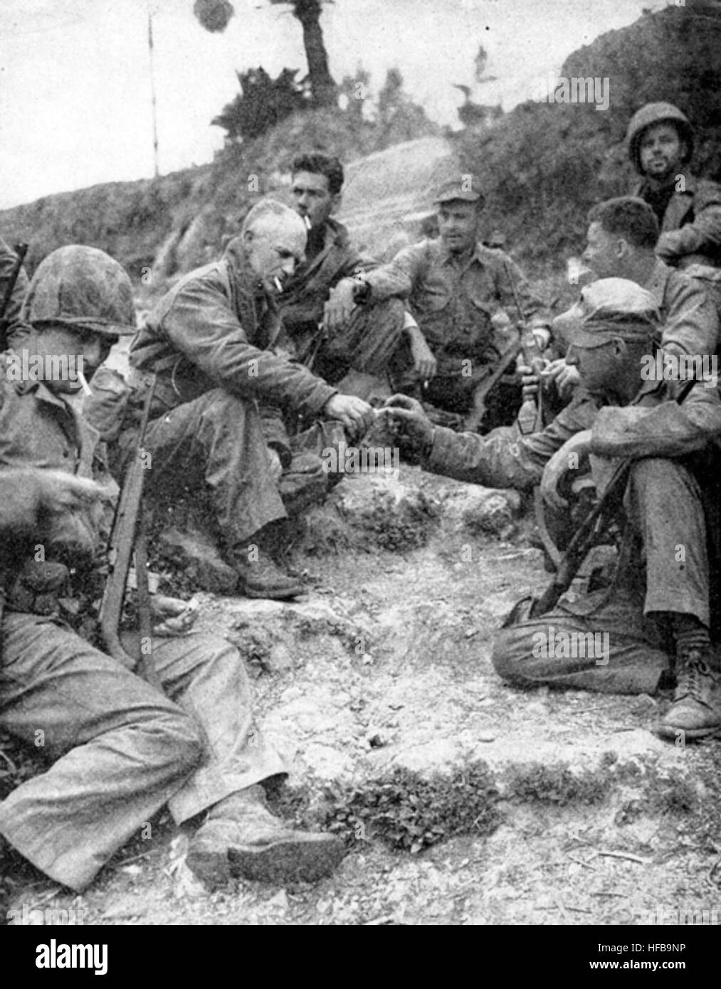 Ernie Pyle on Okinawa Stock Photo - Alamy