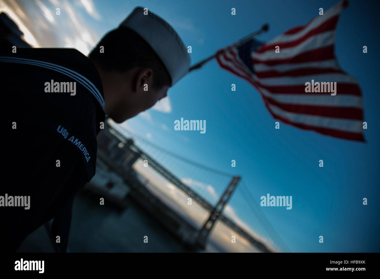 Sailors assigned to future amphibious assault ship USS America (LHA 6 ...