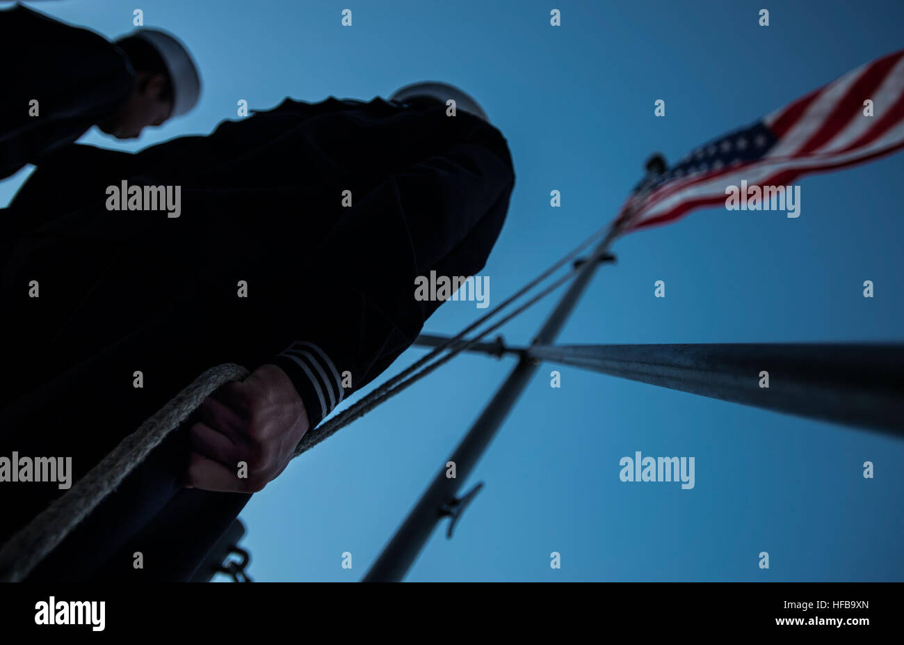 Sailors assigned to future amphibious assault ship USS America (LHA 6 ...