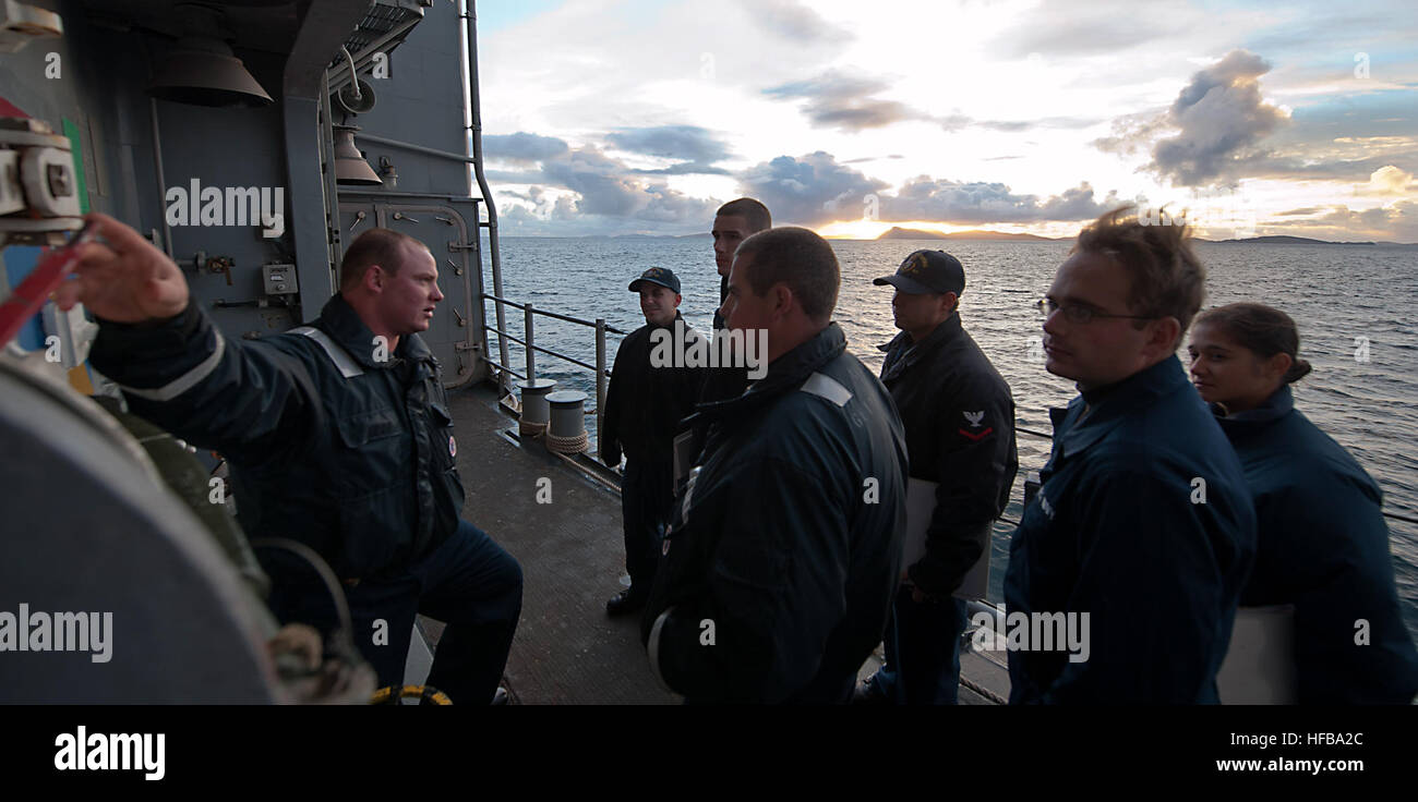Boatswain’s Mate 2nd Class Ryan Beaton conducts an enlisted surface ...
