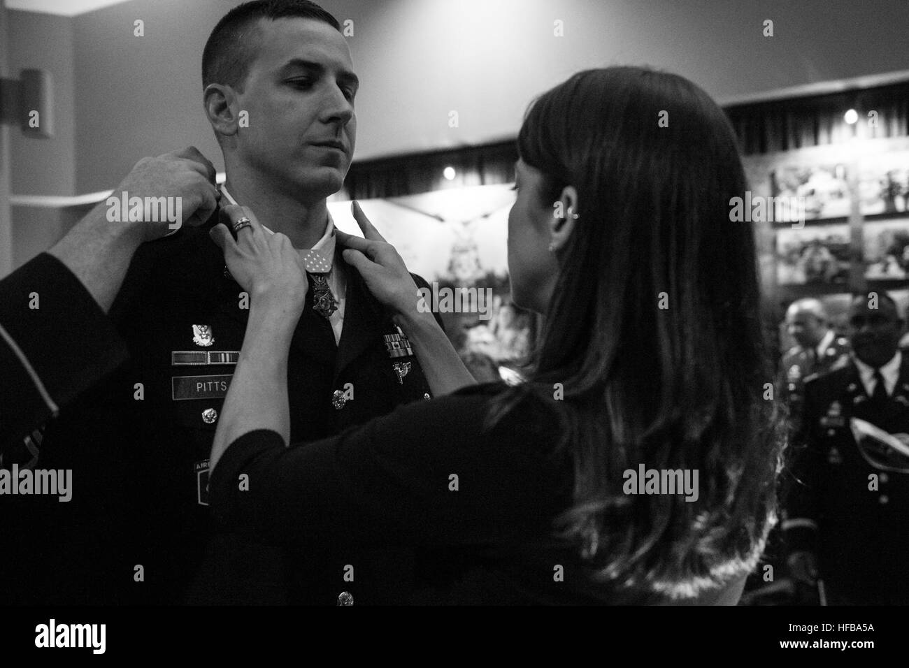 WASHINGTON (July 22, 2014) -- Amy Pitts, wife of Medal of Honor ...