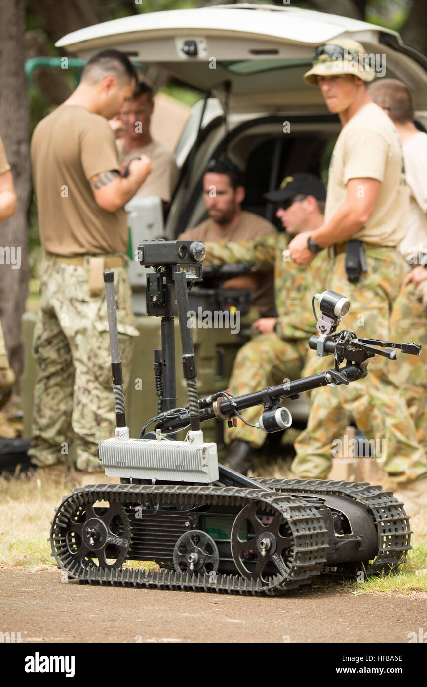 Royal Australian Navy explosive ordnance disposal (EOD) technicians ...