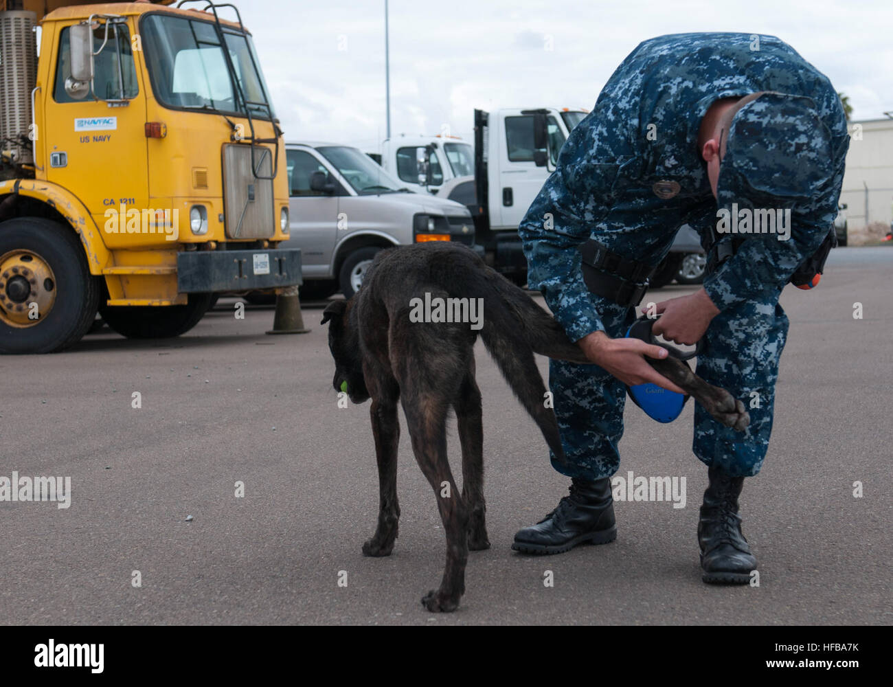 U.S. Navy Master-at-Arms 2nd Class Christopher Wickline, assigned to ...