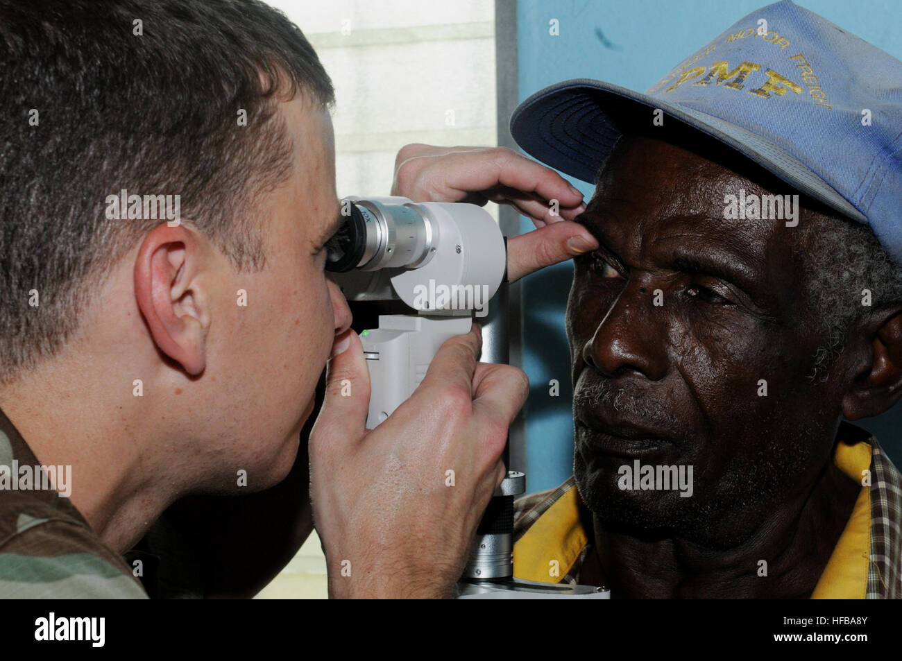 Lt. Johnny Cosby, a Navy augmentee working as an optometrist aboard the ...