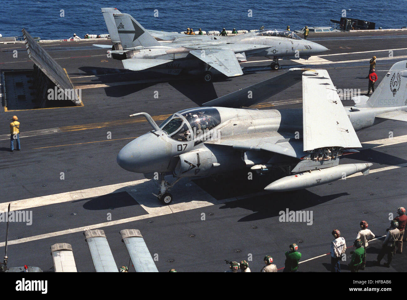 A US Navy (USN) F-14A Tomcat, Fighter Squadron 301 (VF-301), Devil’s ...
