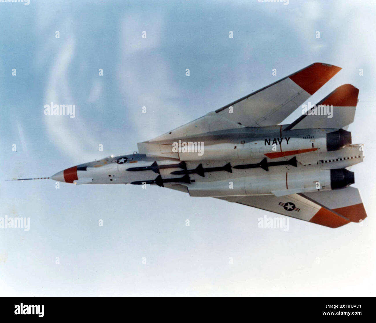 F-14A Tomcat test aircraft underside view Stock Photo - Alamy