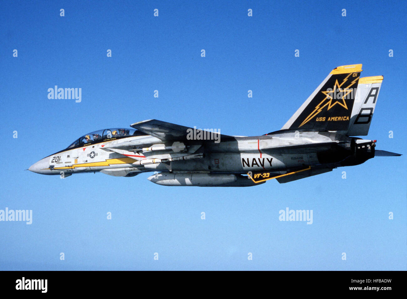 F-14A Tomcat VF-33 in flight 1982 Stock Photo - Alamy