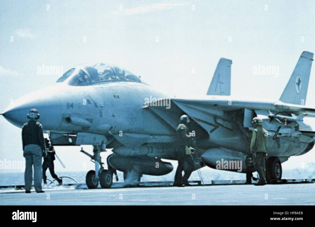 F-14A VF-14 on USS Independence (CV-62) 1982 Stock Photo - Alamy