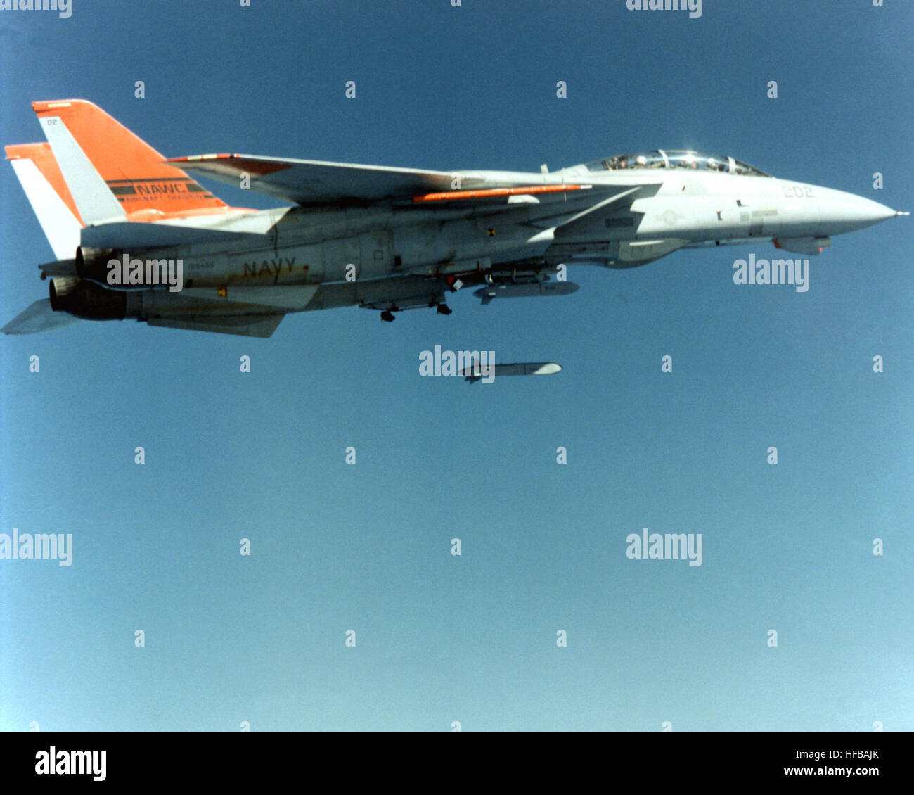 An F-14A/B Tomcat conducts a separation test of the Tactical Air ...