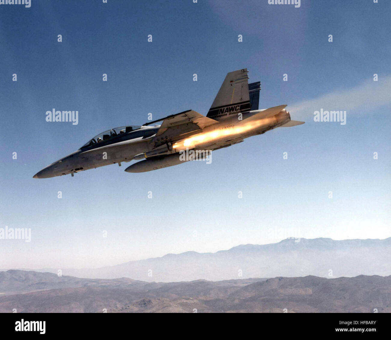 F-18D launching AGM-65E at China Lake Stock Photo - Alamy