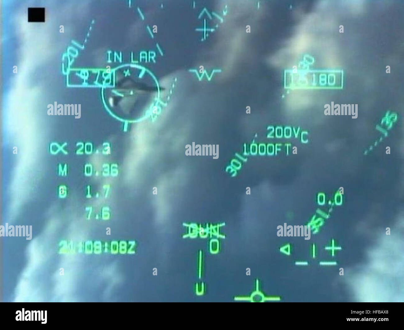 F-18 HUD gun symbology Stock Photo - Alamy