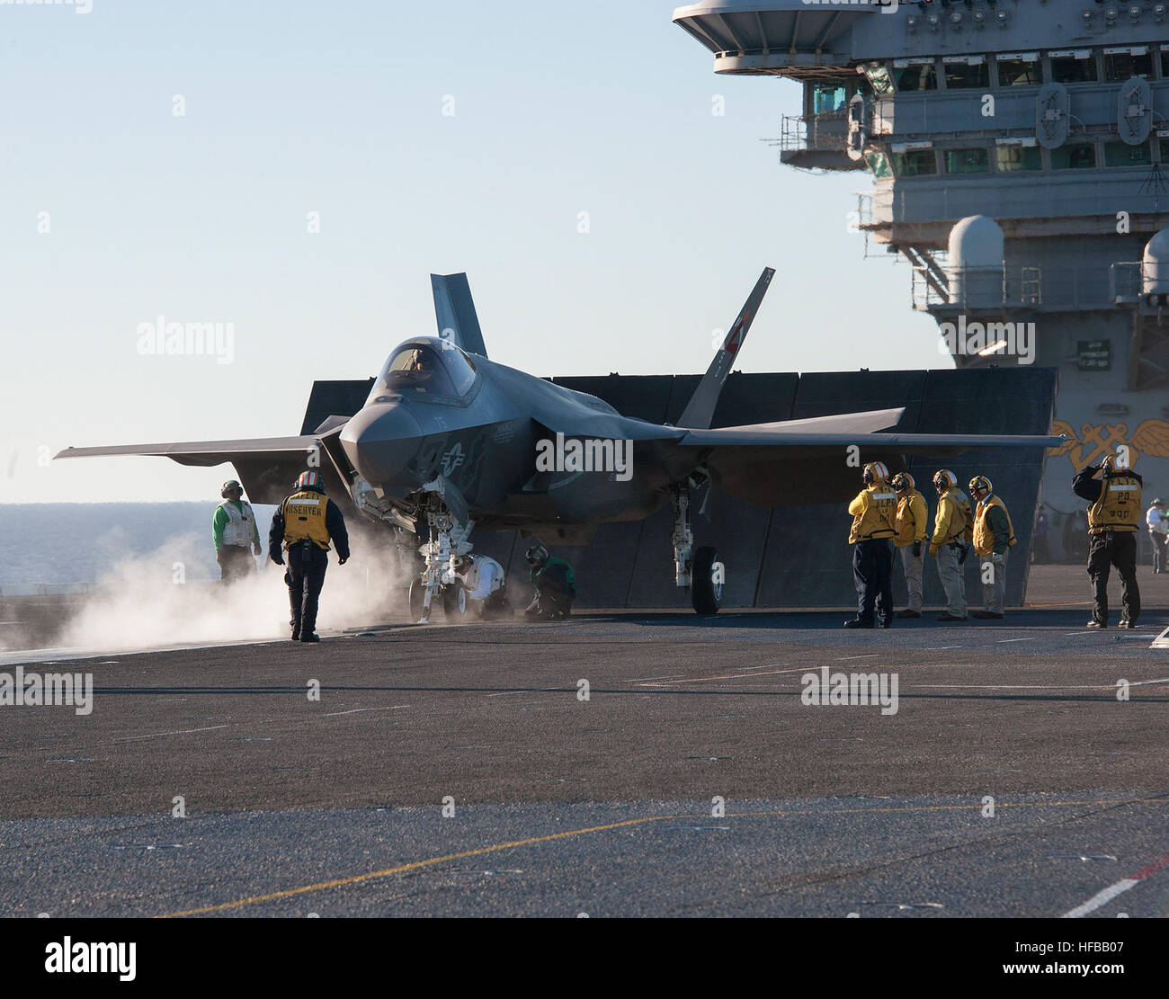 An F-35C Lightning II carrier variant joint strike fighter conducts the ...