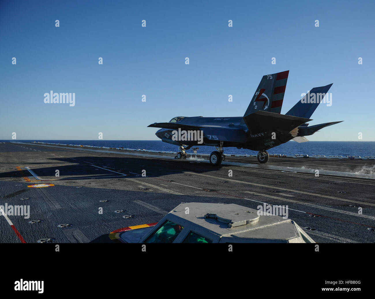 An F-35C Lightning II carrier variant joint strike fighter launches for ...