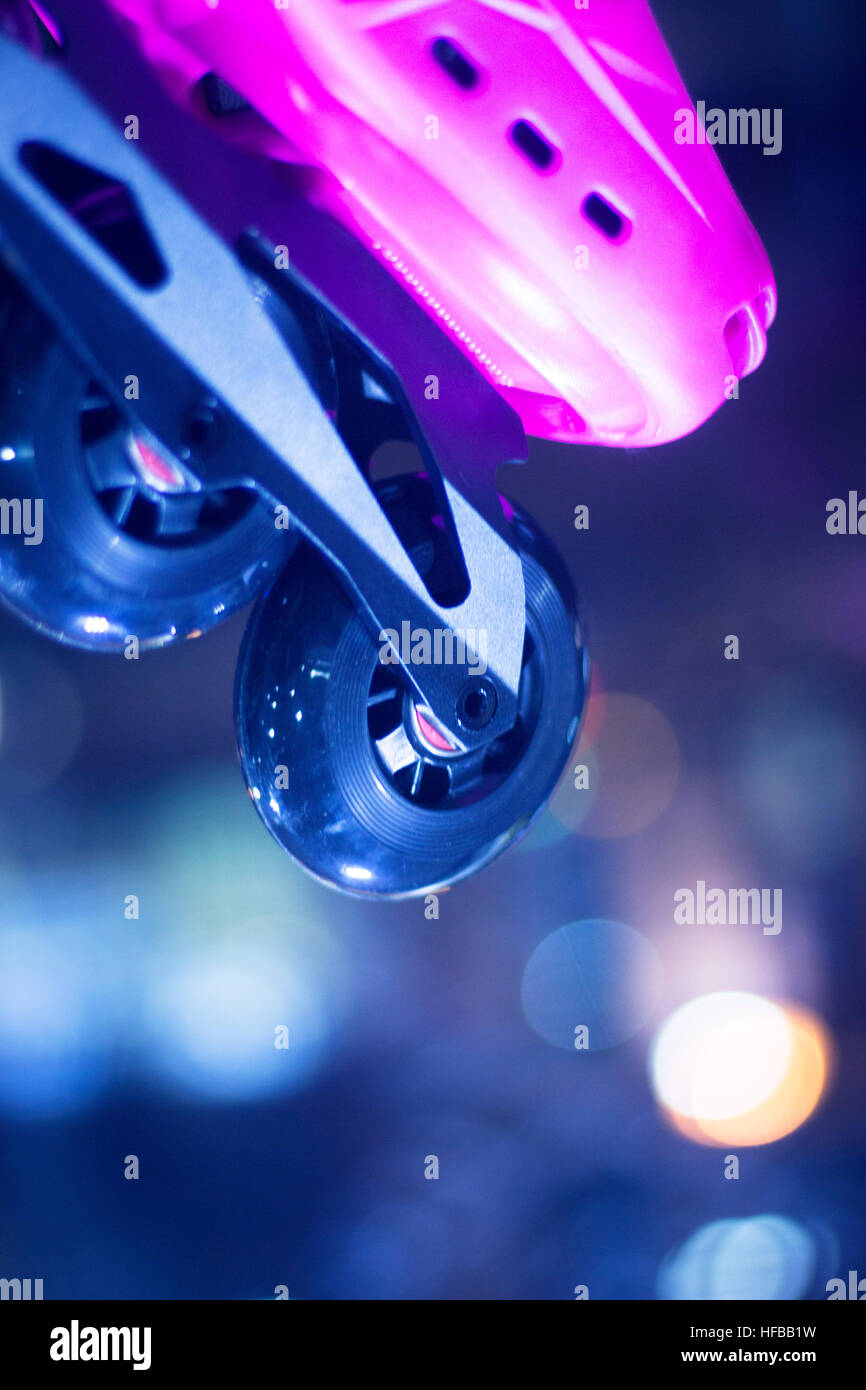 Freestyle pink ladies inline skates boots and wheels in retail store ...