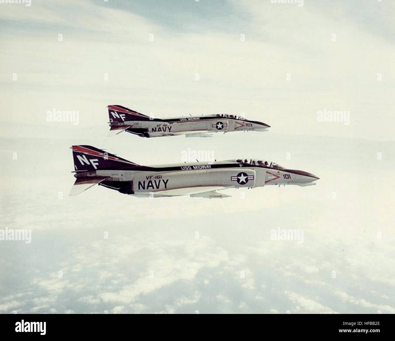 F-4Bs VF-161 in flight 1972 Stock Photo - Alamy