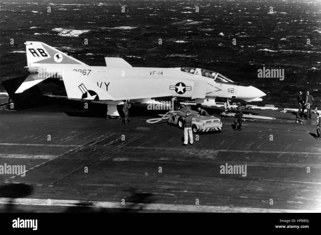 F-4B of VF-14 on USS John F. Kennedy (CVA-67) c1971 Stock Photo - Alamy