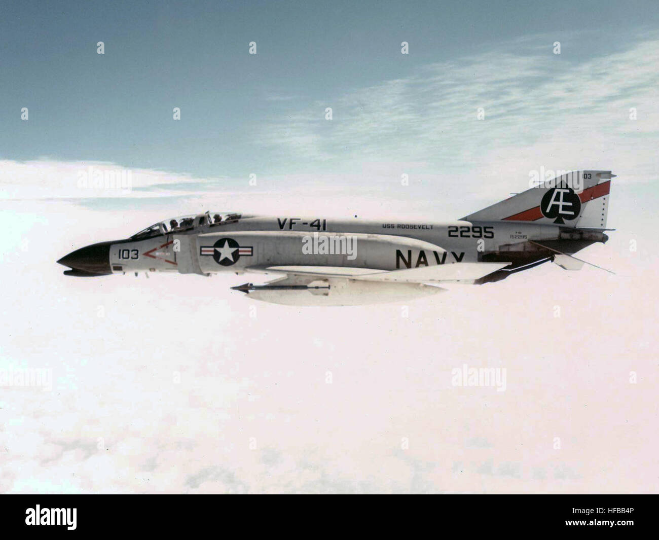 F-4B Phantom II of VF-41 in flight in 1973 Stock Photo - Alamy