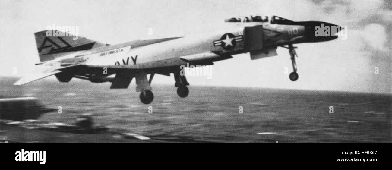 F-4B VF-74 carquals USS Saratoga 1961 Stock Photo - Alamy