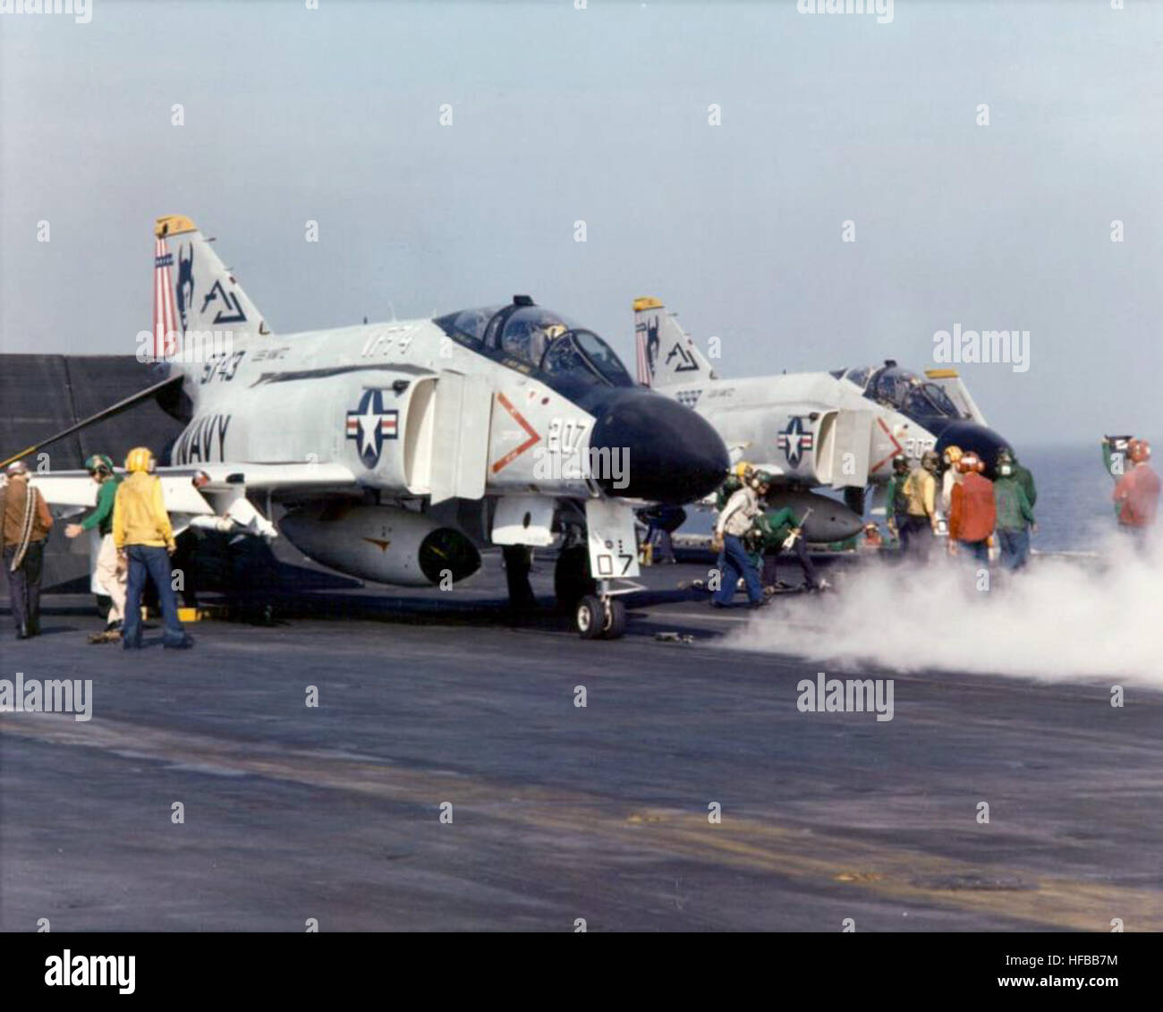 F-4Js VF-74 CVN-68 1976 Stock Photo - Alamy