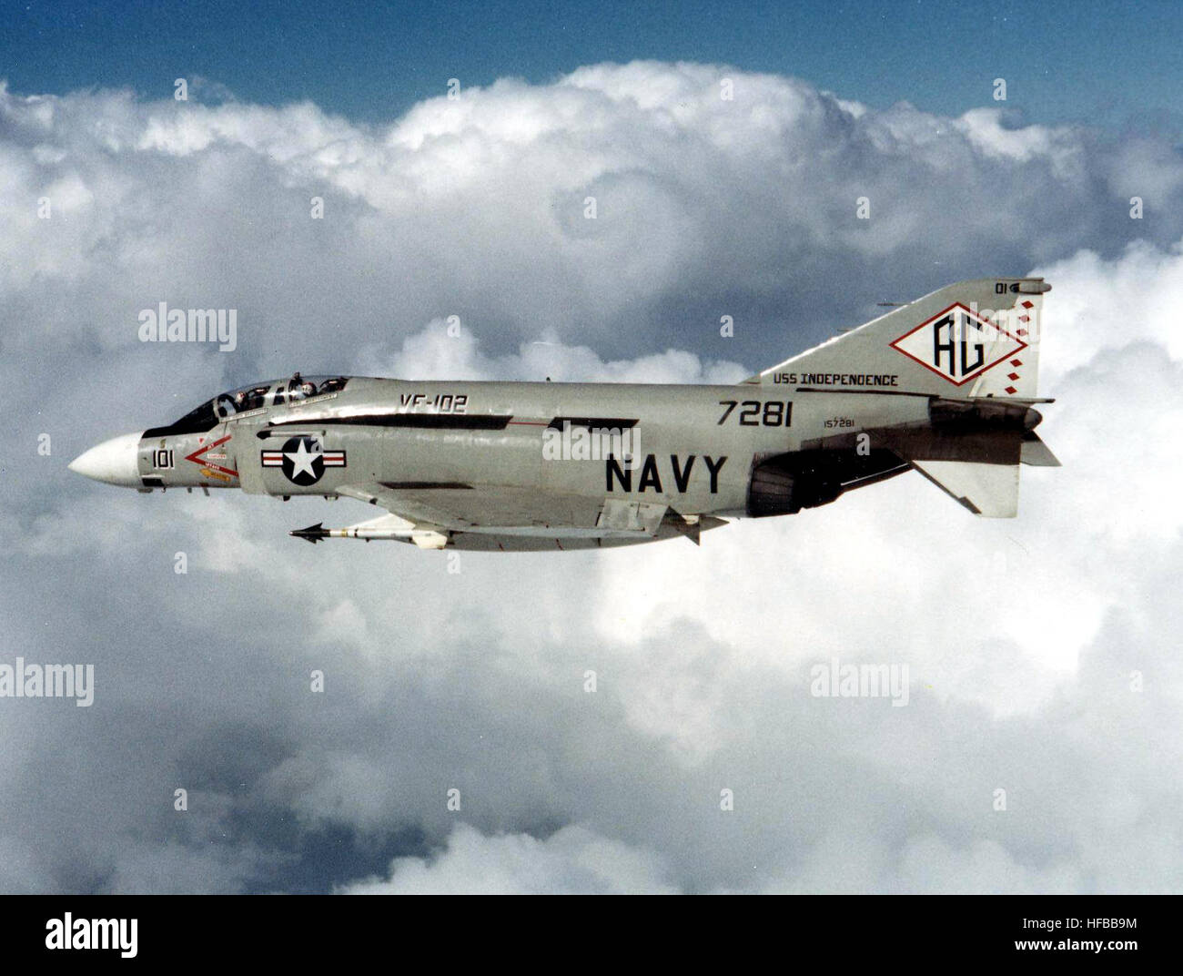F-4J Phantom of VF-102 in flight c1977 Stock Photo - Alamy