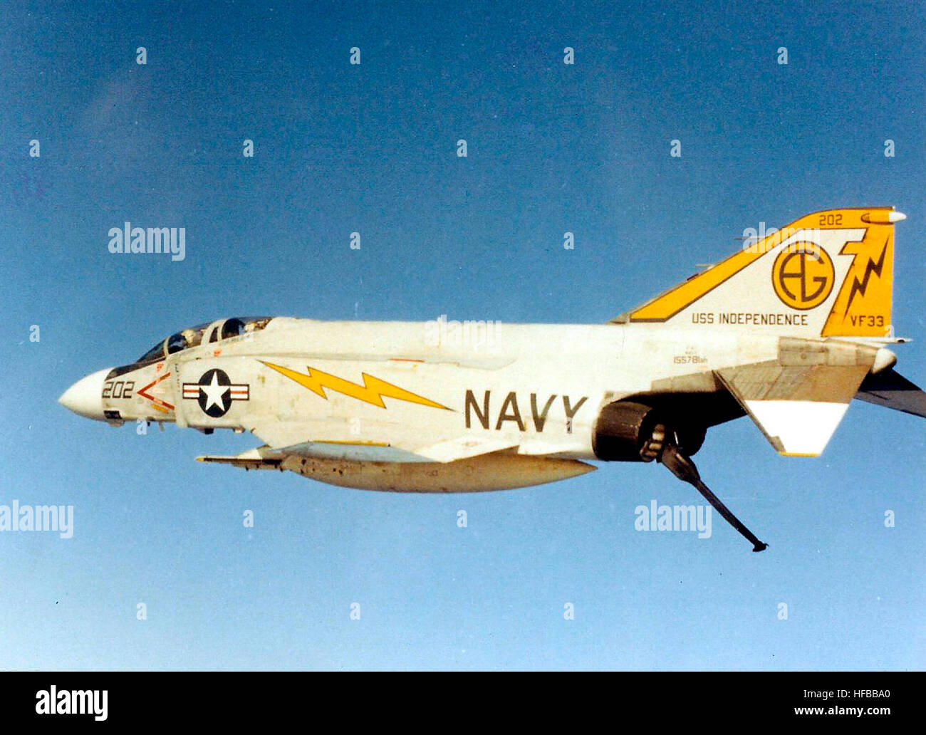 F-4J Phantom II of VF-33 in flight in 1970 Stock Photo - Alamy
