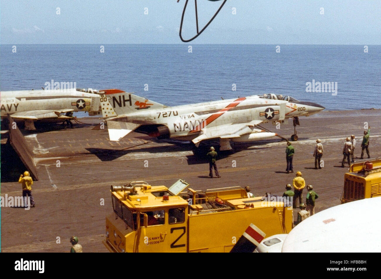 F-4J Phantom II of Fighter Squadron 114 (VF-114) assigned as CAG ...