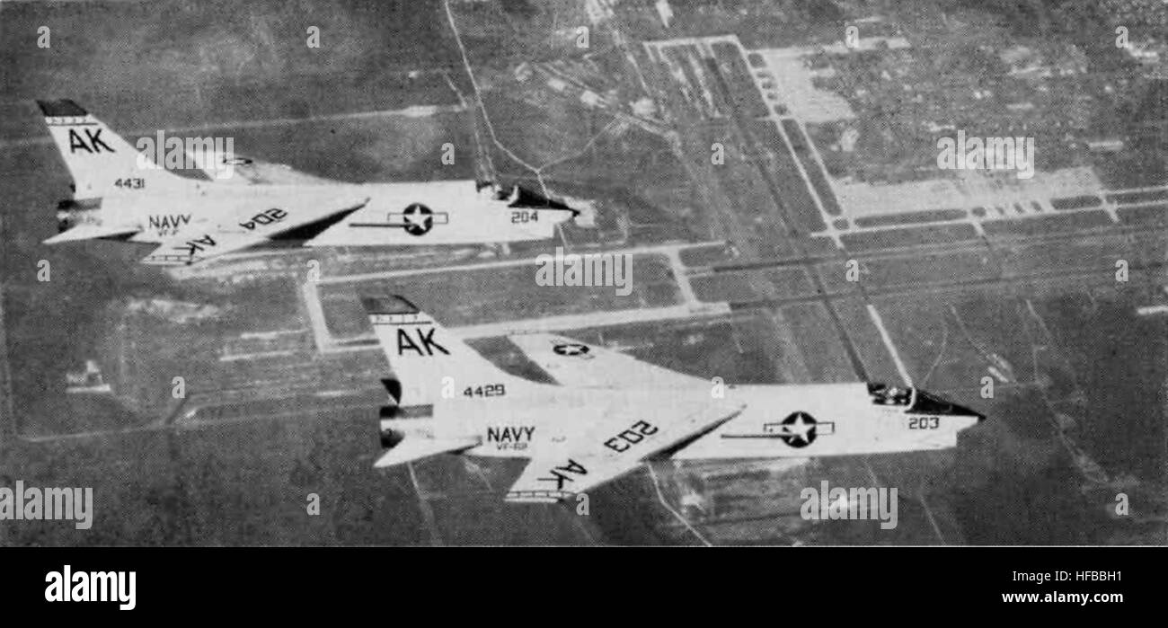 F-8As VF-62 over NAS Cecil Field 1962 Stock Photo - Alamy