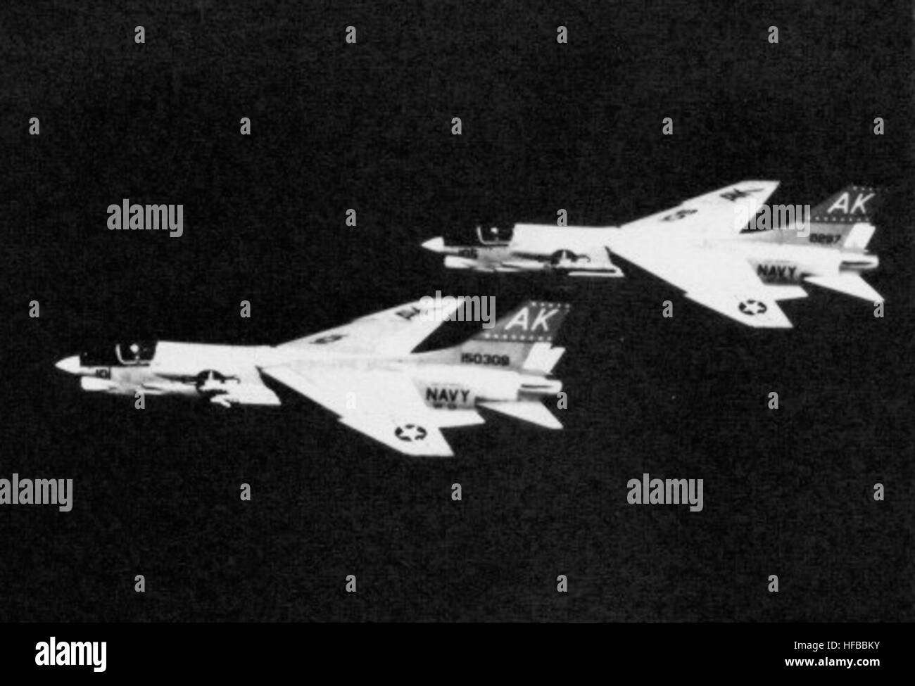 F-8Es VF-13 in flight 1965 Stock Photo - Alamy