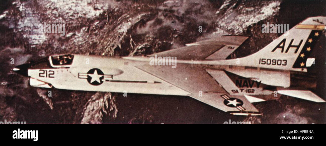 F-8J Crusader of VF-162 in flight in 1969 Stock Photo - Alamy