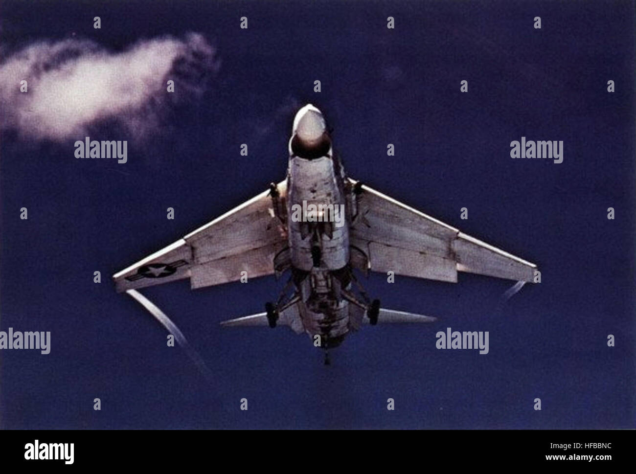 F-8J Crusader of VF-211 approaching USS Hancock (CVA-19) c1973 Stock ...