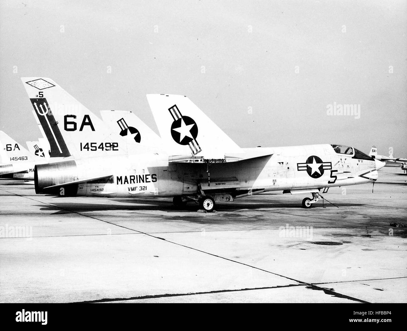 F-8L Crusader of VMF-321 at Andrews AFB in 1970 Stock Photo - Alamy