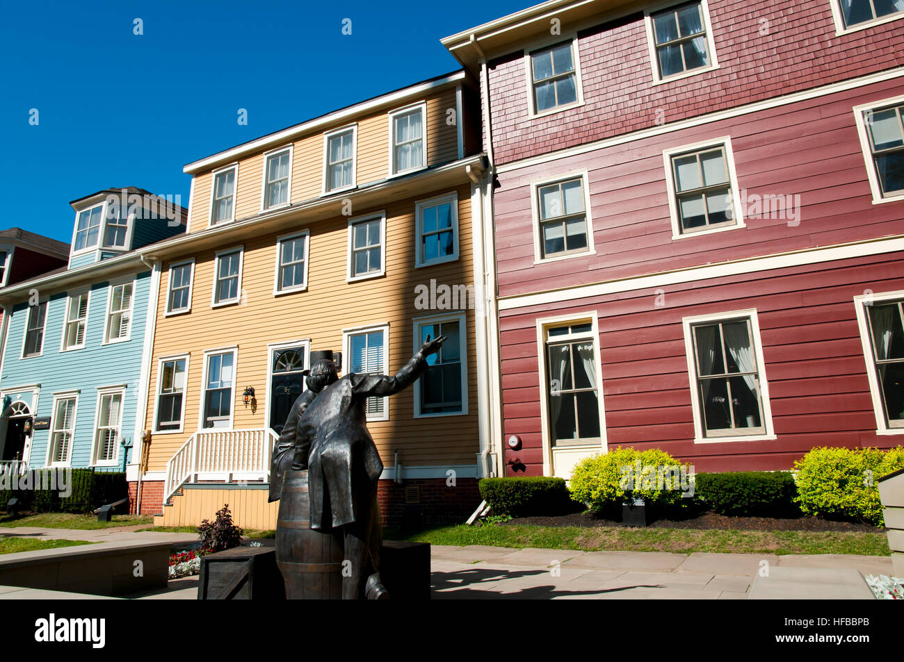Colorful Buildings on Great George St - Charlottetown - Canada Stock ...