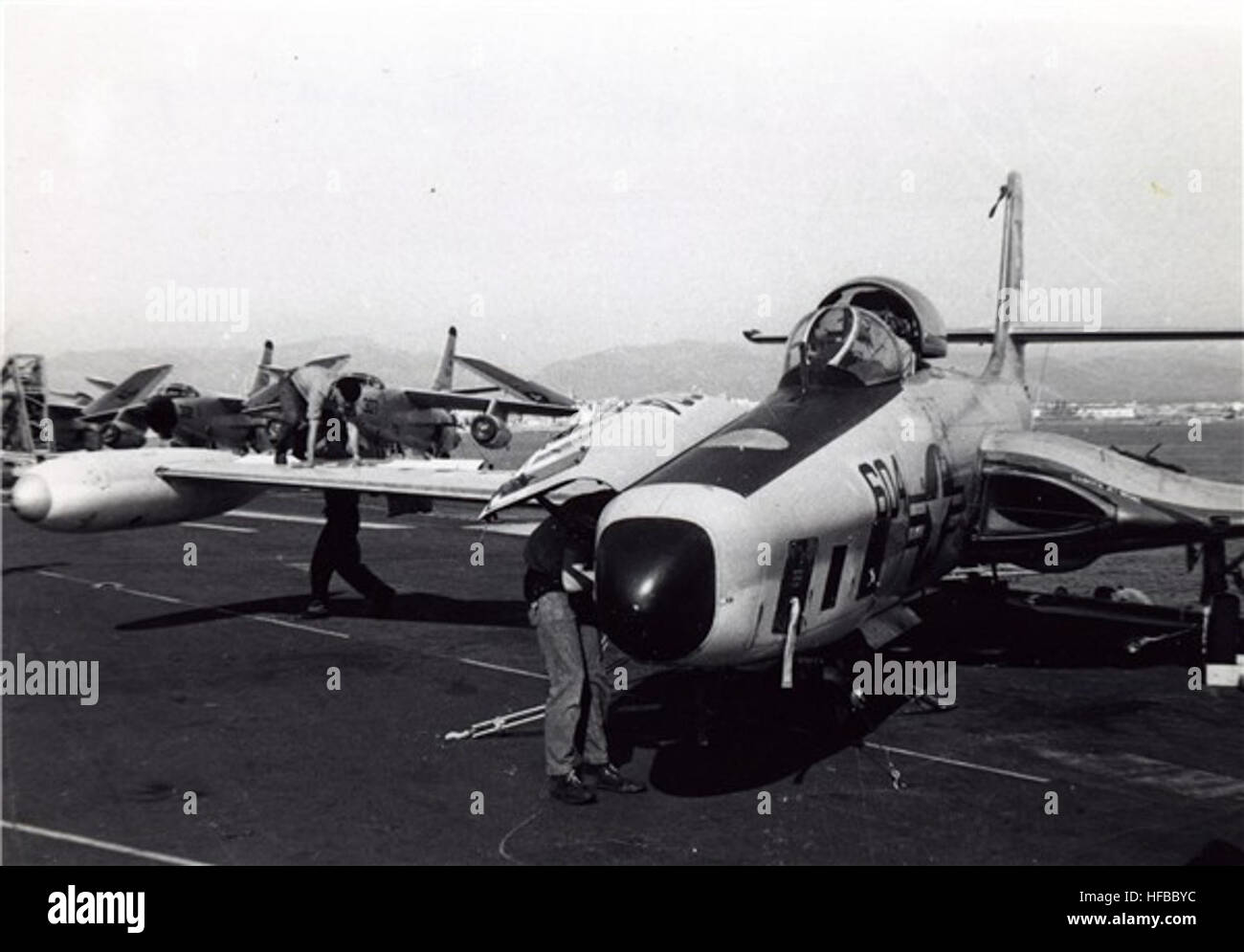 F2H-2P VFP-62 CVA-42 1957 Stock Photo - Alamy