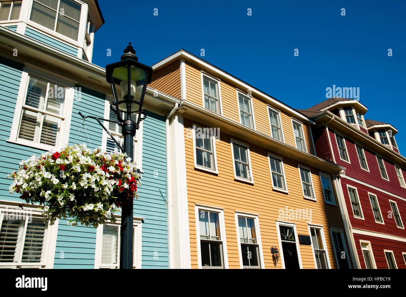 Colorful Buildings on Great George St - Charlottetown - Canada Stock ...