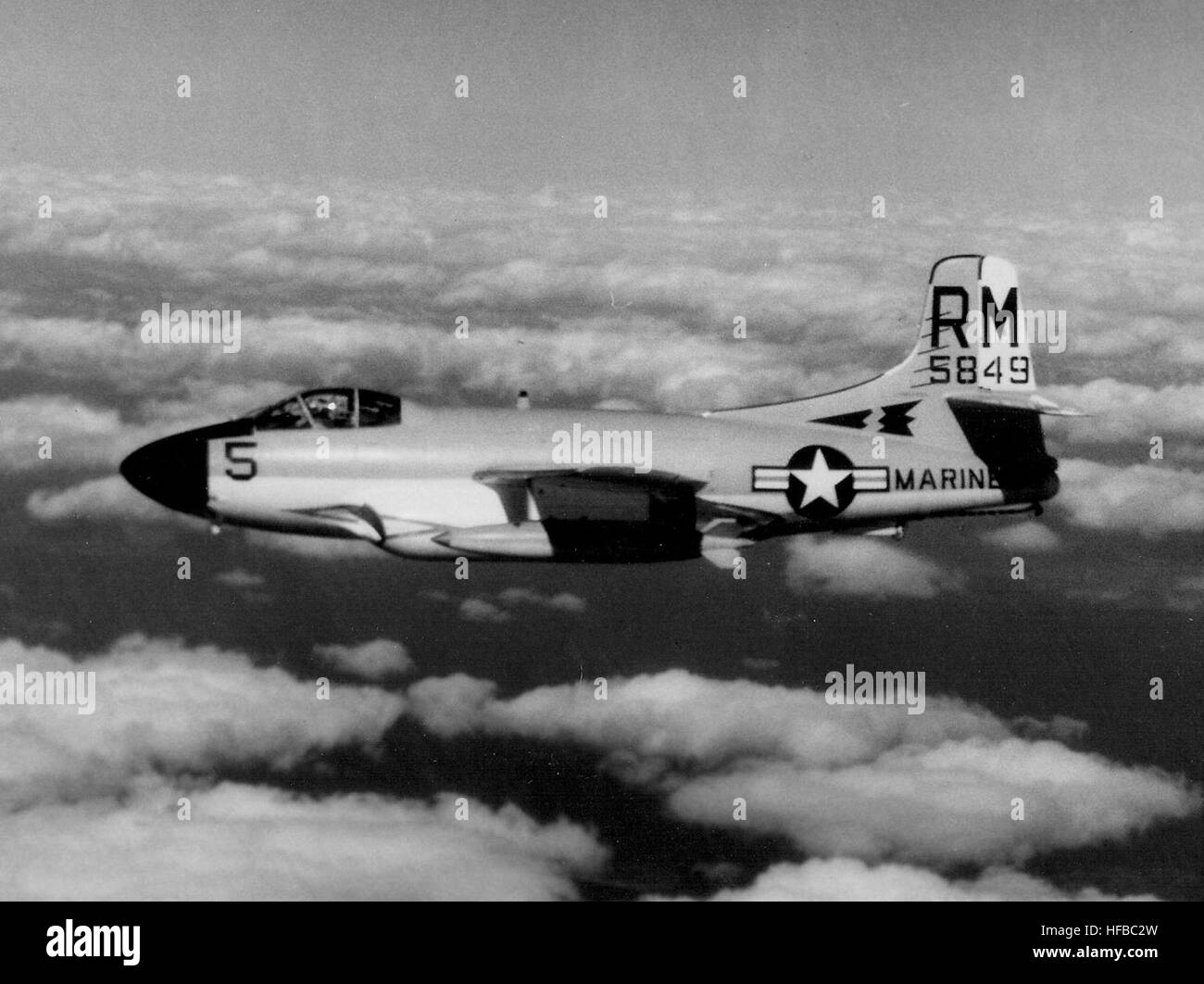 F3D-2Q Skyknight of VMCJ-1 in flight 1962 Stock Photo - Alamy