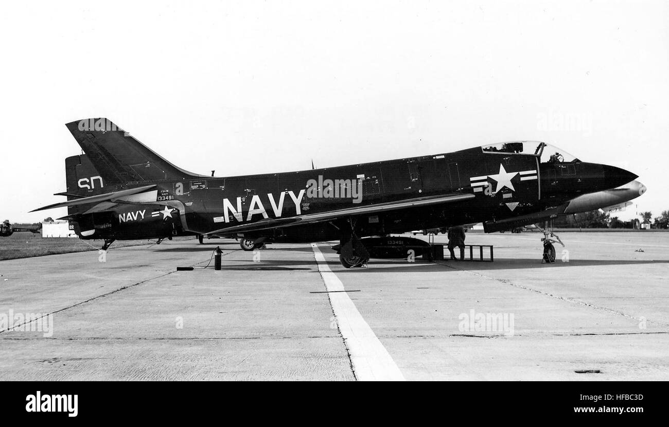 F3H-1N Demon on the ground 1955 Stock Photo - Alamy