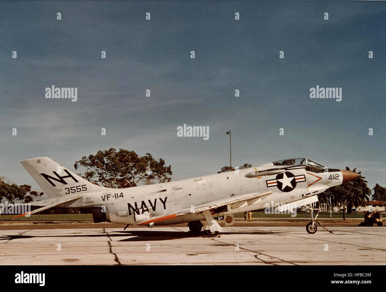 F3H-2M Demon of VF-114 at NAS North Island 1960 Stock Photo - Alamy