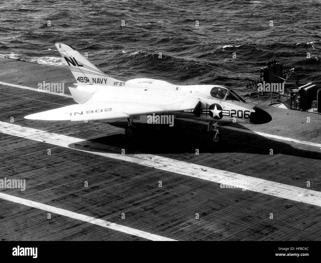 F4D-1 of VF-23 on USS Hancock (CVA-19) 1958 Stock Photo - Alamy