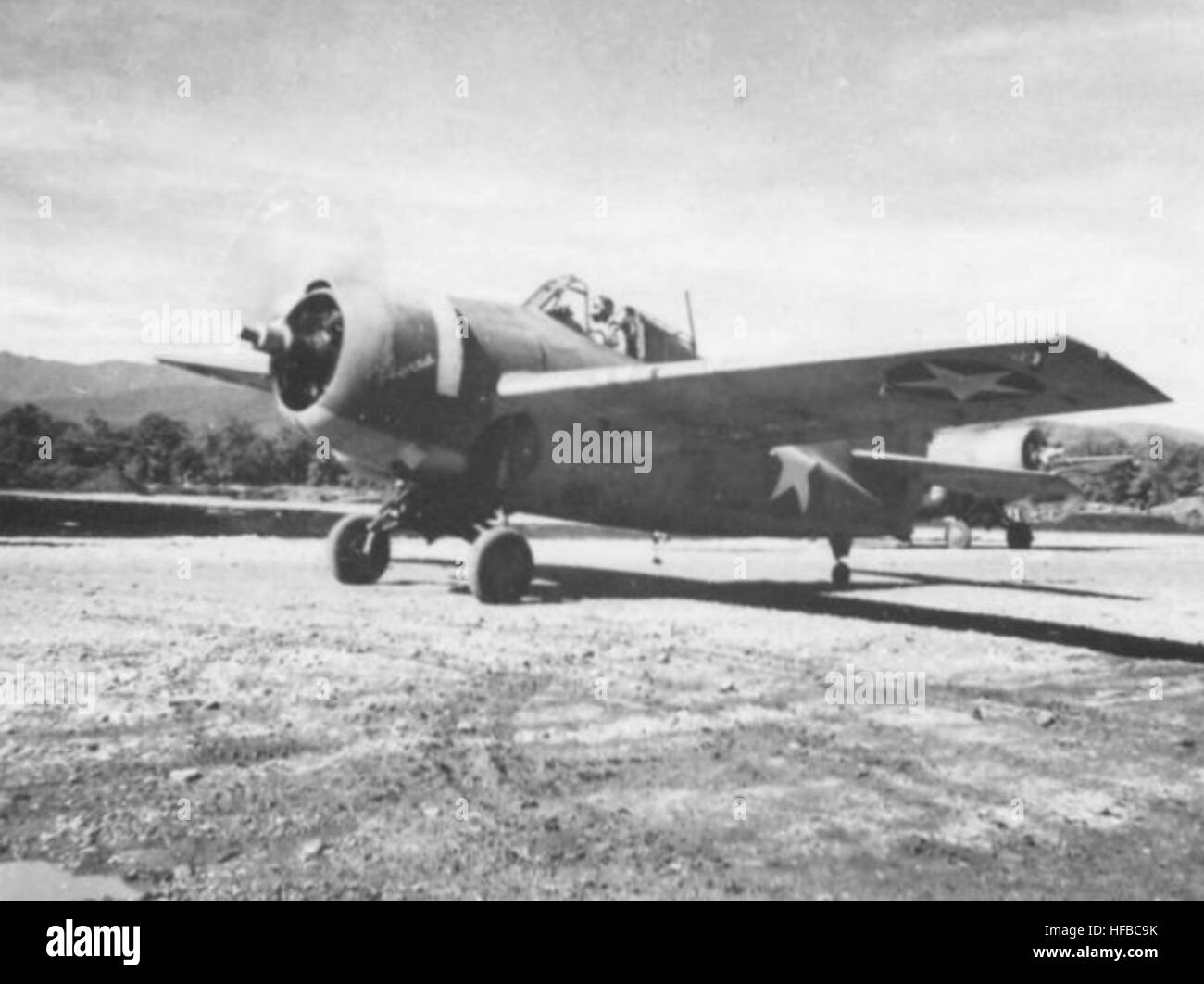F4F-4 Wildcat of VGF-27 at Guadalcanal 1943 Stock Photo - Alamy