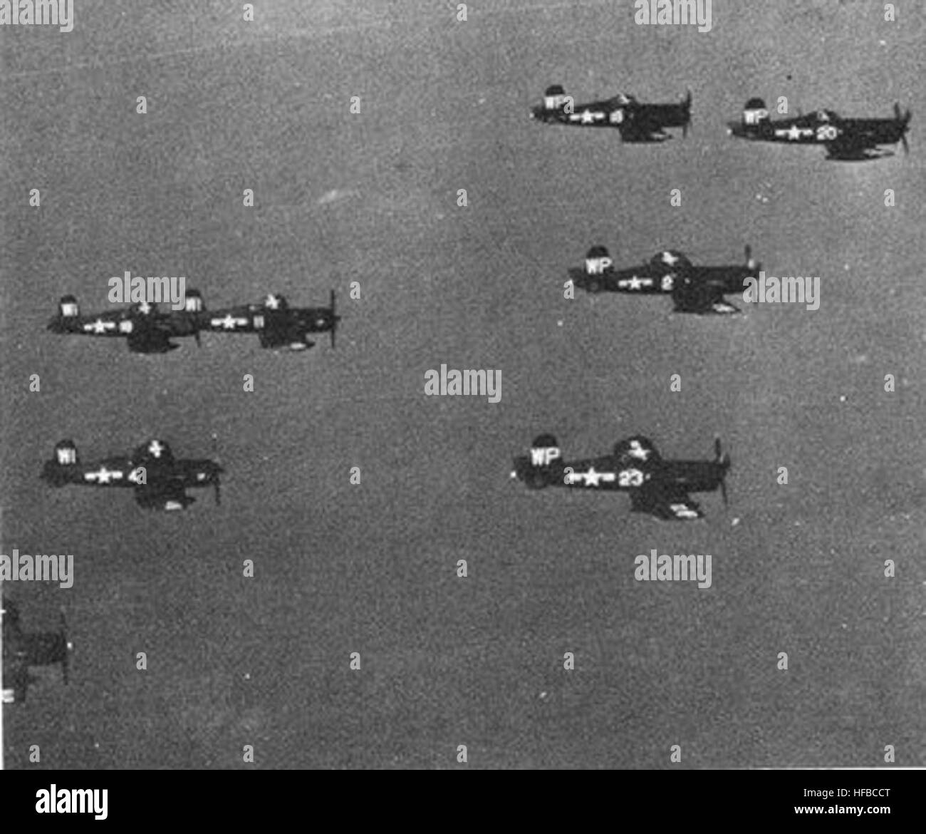 F4U-4 Corsairs of VMF-223 and VMF-225 in flight c1949 Stock Photo - Alamy