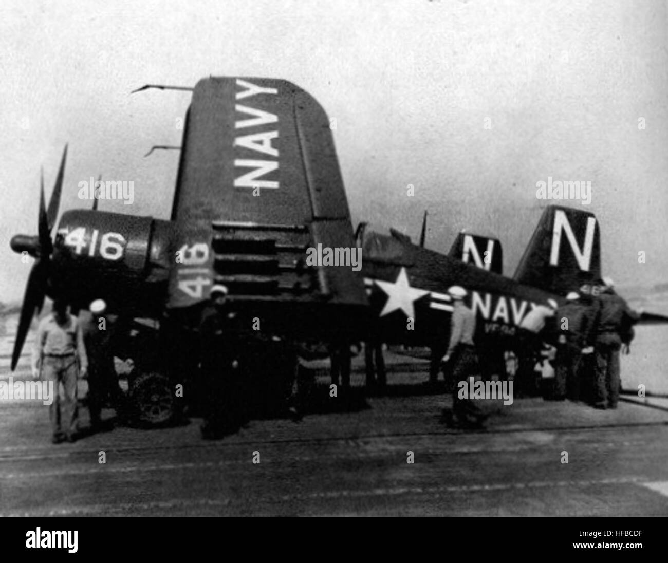 F4U-4 of VF-94 on USS Philippine Sea (CVA-47) 1953 Stock Photo - Alamy