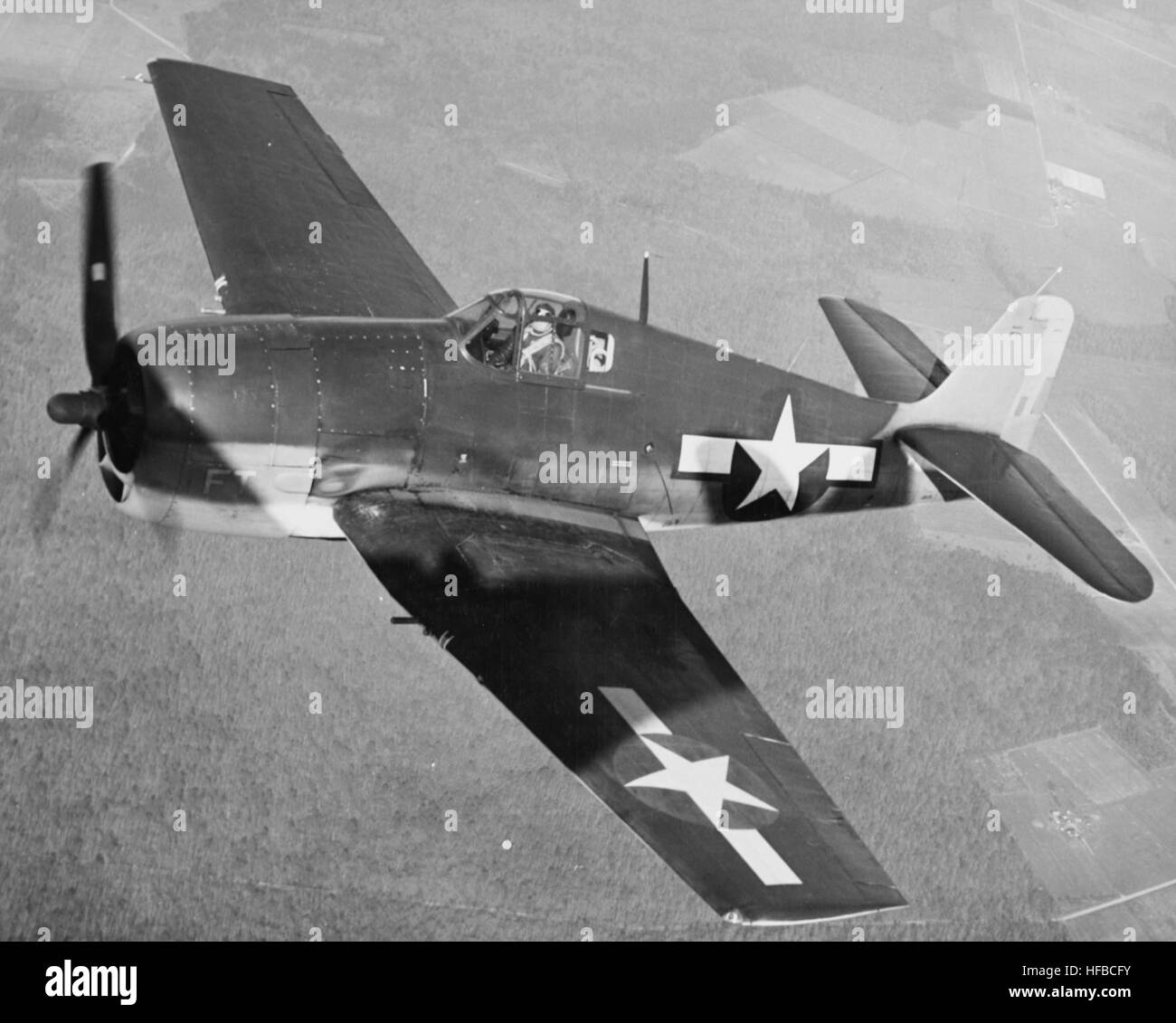 F6F-3 Hellcat in flight near NAS Patuxent River in February 1944 Stock ...