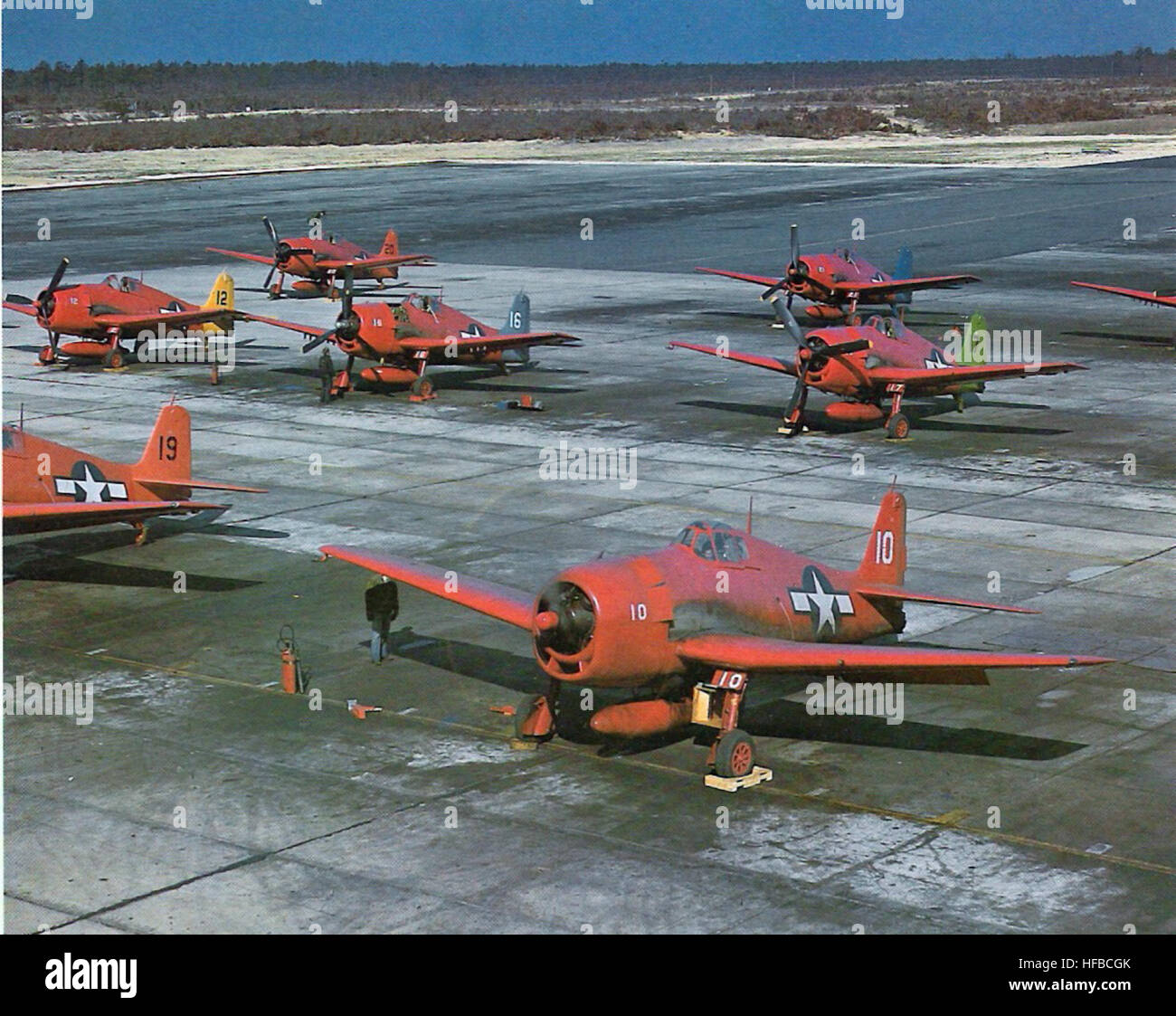 F6F-5K Hellcat aircraft operate from carrier decks during Bikini ...
